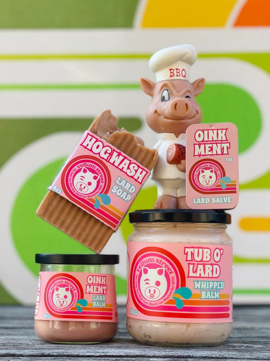 HOG WASH & FRIENDS - pastured lard skincare – Vellum St Soap Company