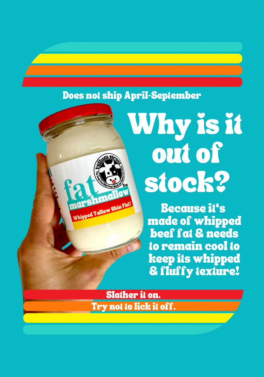 fat marshmallow WHIPPED TALLOW SKIN FLUFF – Vellum St Soap Company
